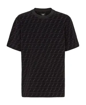 Fendi Ff Motif Oversized T-shirt - Black