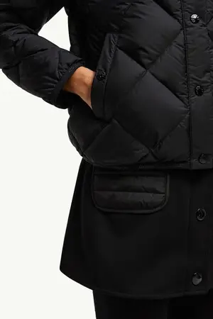 Moncler Arvouin Hooded Diamond-quilted Short Down Jacket