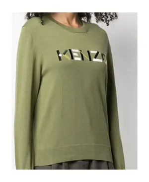 Kenzo Logo Embroidered Crew Neck Jumper