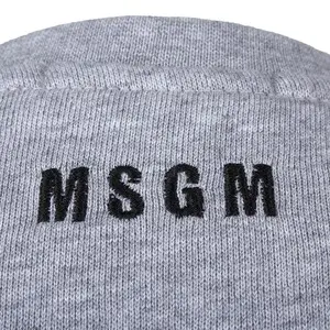 MSGM Round Neck Long Sleeve Sequin Embellished Sweater Dress