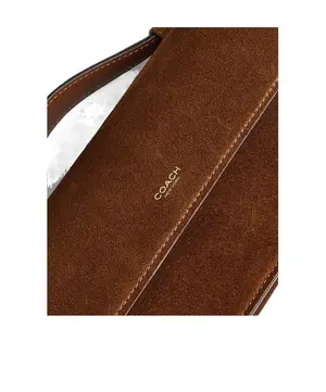 COACH Elora Top Handle Crossbody Bag In Suede - Brown