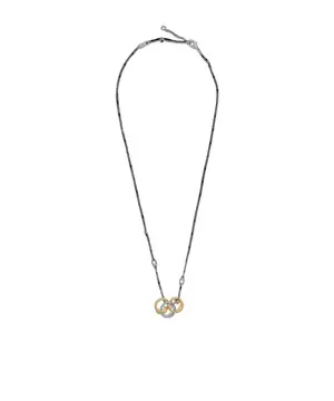 COACH Pendant Detailed Chain Necklace - Gray