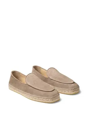 JIMMY CHOO Shenton Suede Slip-on Espadrilles - Brown
