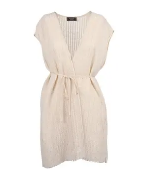 Peserico Tie Fastened V-neck Vest - Nude