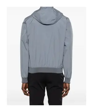 MOORER Zip Fastening Hooded Jacket - Gray