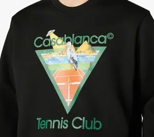 Casablanca Tennis Club Icon Graphic-print Cotton Sweatshirt