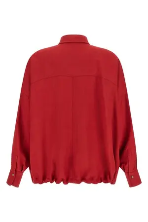Brunello Cucinelli Collared Long Sleeve Shirt - Red