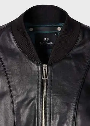 Paul Smith Ps Zip-up Leather Bomber Jacket
