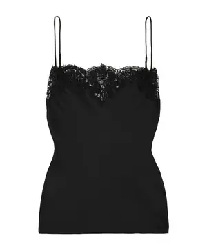Stella McCartney Lace-trimmed Satin Camisole - Black