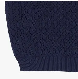 Miu Miu Cotton Polo Shirt - Navy Blue
