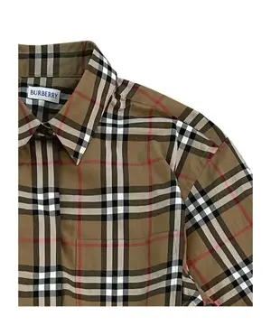 Burberry Long Sleeve Shirt Dress With Belt