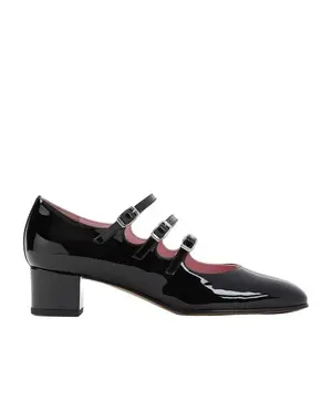 CAREL Kina Patent Leather Buckle Strap Pumps
