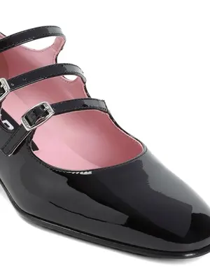 CAREL Kina Patent Leather Buckle Strap Pumps
