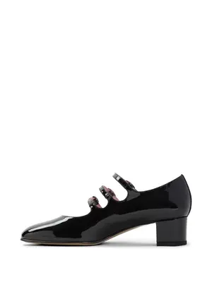 CAREL Kina Patent Leather Buckle Strap Pumps