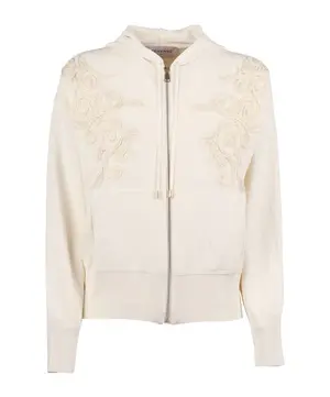 Ermanno Scervino Zipper Casual Jacket - White