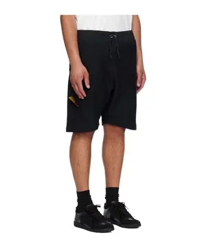 Undercover X Champion Black Logo Embossed Shorts
