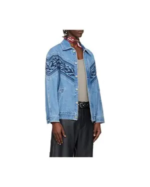 Isabel Marant Étoile Julian Embroidered Denim Jacket