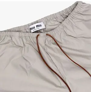 Miu Miu Panama Bermuda Shorts - Limestone Color