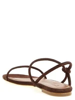 Staud Tubular Straps Flat Sandals - Brown