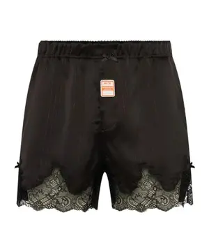 Martine Rose Lace Trimmed Striped Shorts