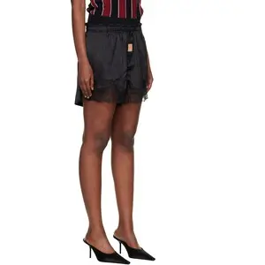 Martine Rose Lace Trimmed Striped Shorts