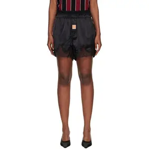 Martine Rose Lace Trimmed Striped Shorts