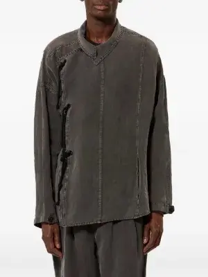 Isabel Marant Étoile Oversized Lace-up Linen Jacket
