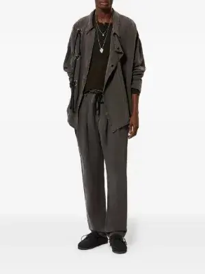 Isabel Marant Étoile Oversized Lace-up Linen Jacket