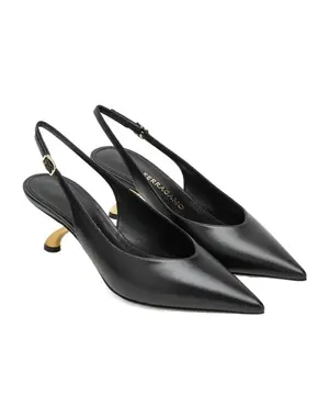 SALVATORE FERRAGAMO Salvatore Ferragamo S-Shaped Heel Slingback Pumps
