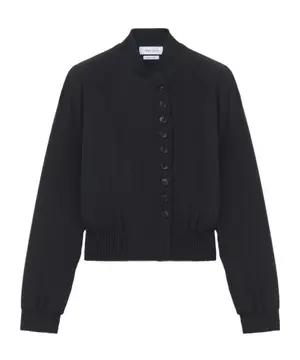 Alexander McQueen Silk Crêpe De Chine Bomber Jacket