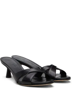AeydĒ Vero Crossover Heeled Sandals - Black