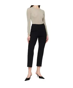 Wardrobe.NYC Round Neck Semi-transparent Bodysuit