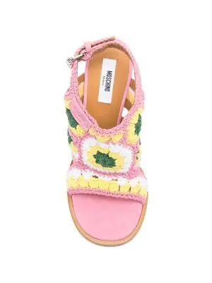 Moschino Crochet-knit Heeled Sandals