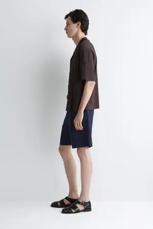 Cos Cotton-twill Chino Shorts With Lyocell Blend