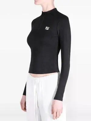 MALBON Dani Half-zip Top With Cut-out Detail
