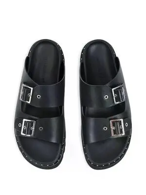 Karl Lagerfeld Double Buckle Platform Slides