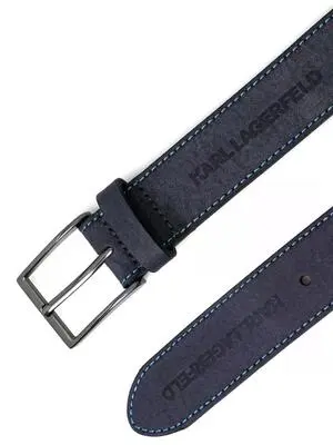 Karl Lagerfeld Topstitched Logo Belt