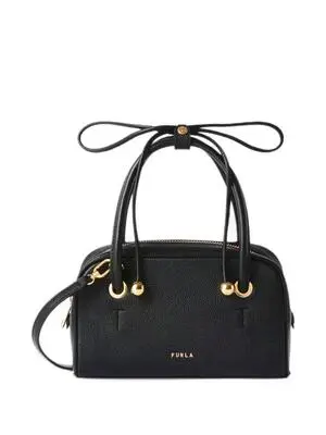 Furla Dome Grain-leather Tote Bag - Black