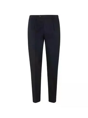 BRIGLIA 1949 Tailored Pleated Front Trousers - Blue