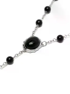 DARKAI Inferno Beaded Cross Pendant Necklace