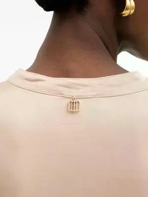FRACOMINA Beige Frayed Trim Blouse