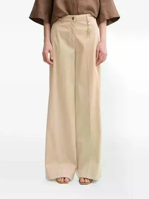 FRACOMINA Wide-leg Trousers With Charm Detail