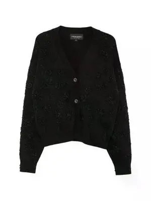 Cynthia Rowley Paloma Bead-embellished Floral Cardigan - Black