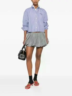 Miu Miu Micro Pinstripe Poplin Shirt