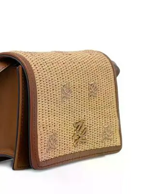 Karl Lagerfeld K/autograph Logo Embroidered Woven Cross Body Bag