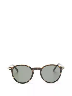 Montblanc Tortoiseshell Effect Round Frame Sunglasses - Brown