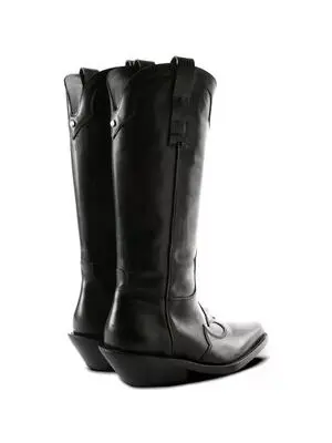 ANN DEMEULEMEESTER Leather Western Boots