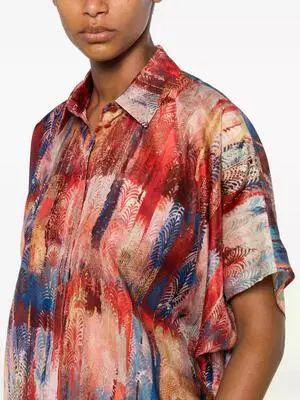 Momoni Abstract Print Silk Shirt