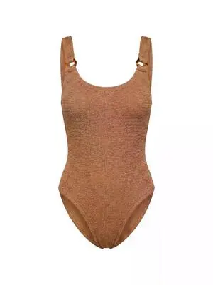 Hunza G Domino Ring-detail Swimsuit - Brown