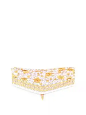 MC2 SAINT BARTH Floral Print Bandeau Bikini Top